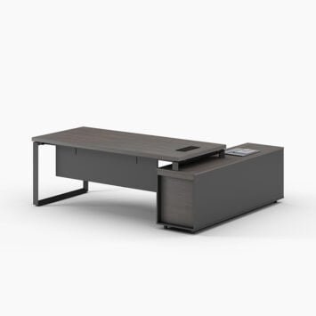 Office Furniture Work Area L-shaped Metal Base Manager Executive Desk ...